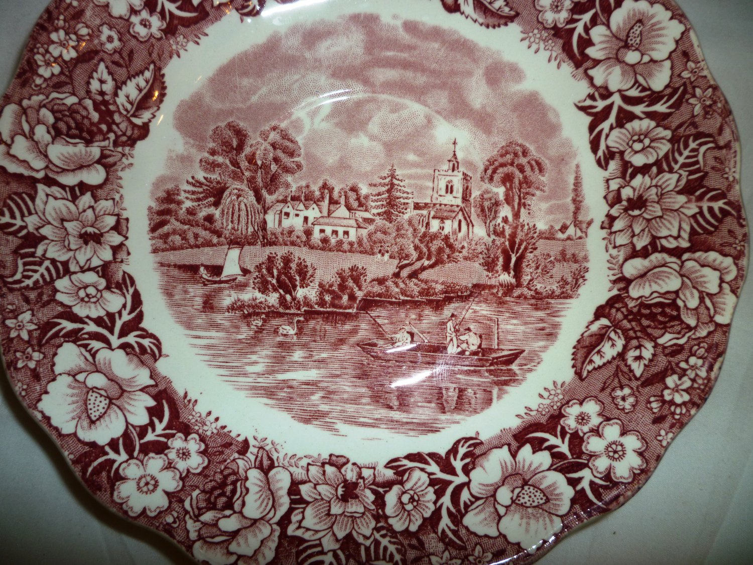 VNTG STAFFORDSHIRE ENGLAND PALISSY POTTERY BRAY BUCKS PLATE THAMES ...