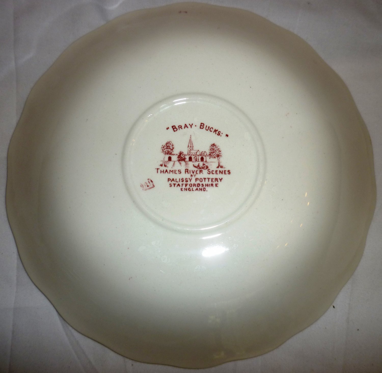 VNTG STAFFORDSHIRE ENGLAND PALISSY POTTERY BRAY BUCKS PLATE THAMES ...