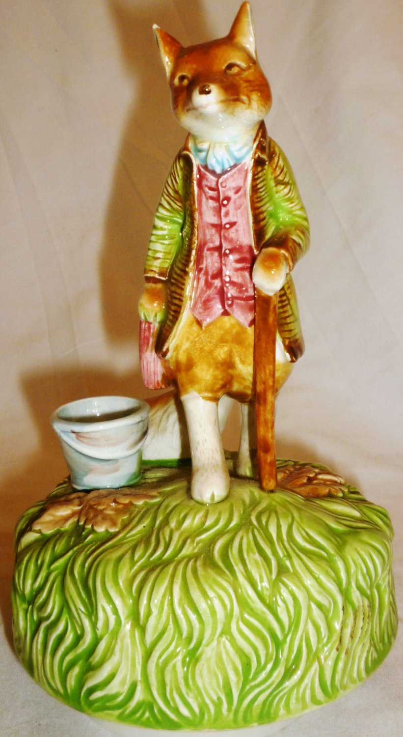 SCHMID ROTATING MUSIC BOX BEATRIX POTTER MR.FOX LOVELY FOX ENTERTAINER