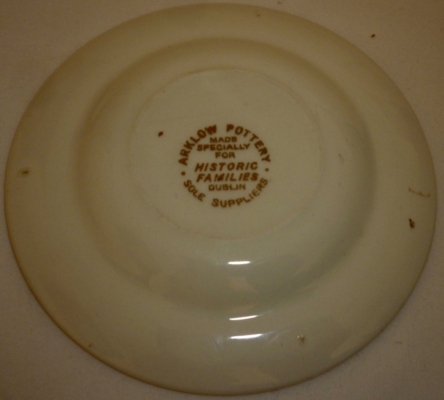 COLLECTIBLE PLATE McCORMIC FAMILY CREST BY ARKLOW POTTERY DUBLIN ...