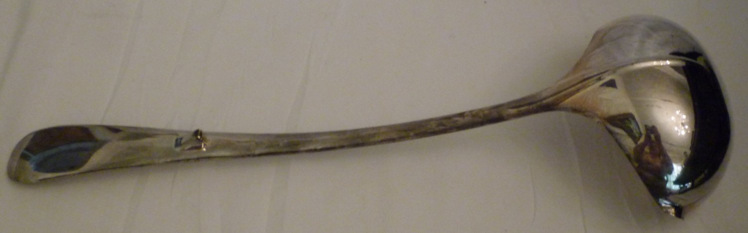 SILVERPLATED COLONIAL STYLE LADLE 13" LEONARD TOWLE SILVER COMPANY NMB
