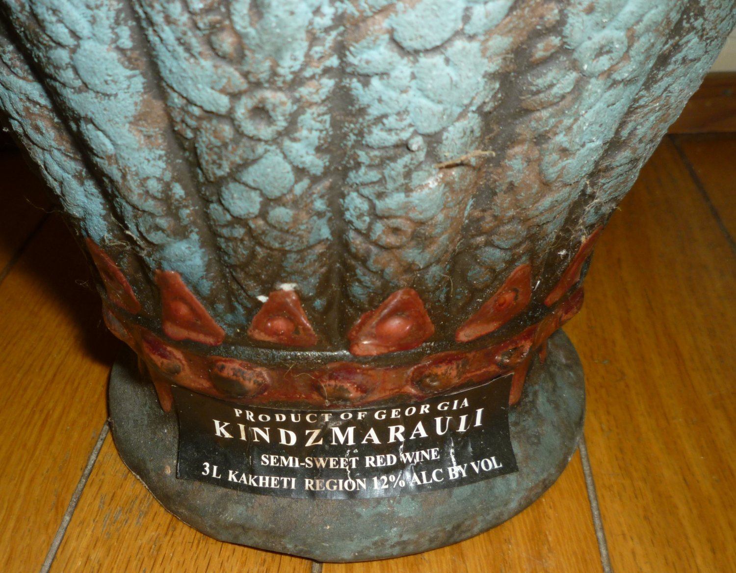 STUNNING CERAMIC EMPTY WINE BOTTLE DECANTER PITCHER KHAHETI REGION ...