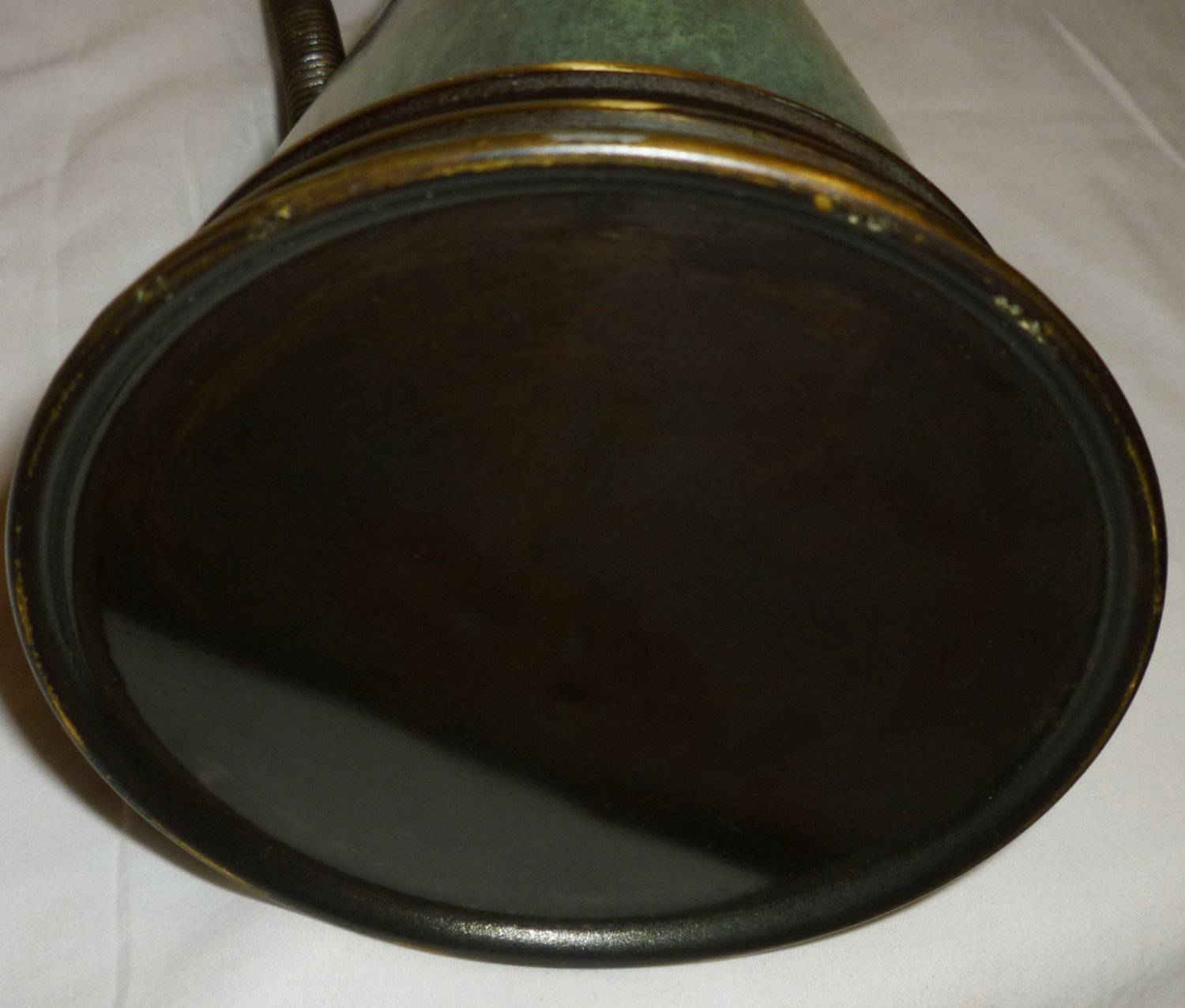 BEAUTIFUL VINTAGE DAYAGI ISRAEL VERDIGRIS BRASS PITCHER GREEN PATINA