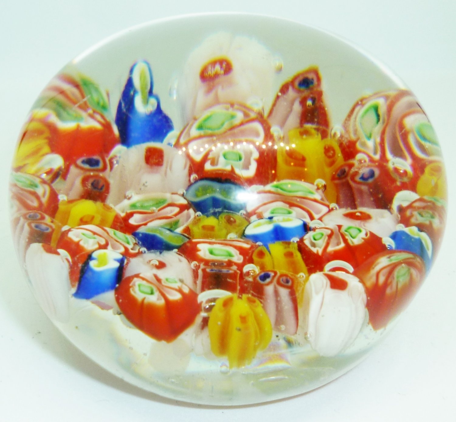 STUNNING MURANO GLASS MULTI-COLOR GLASS BALL PAPERWEIGHT