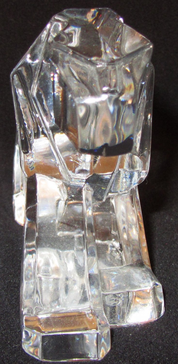 GORGEOUS CONTEMPORARY ART BLOCK CRYSTAL LION FIGURINE