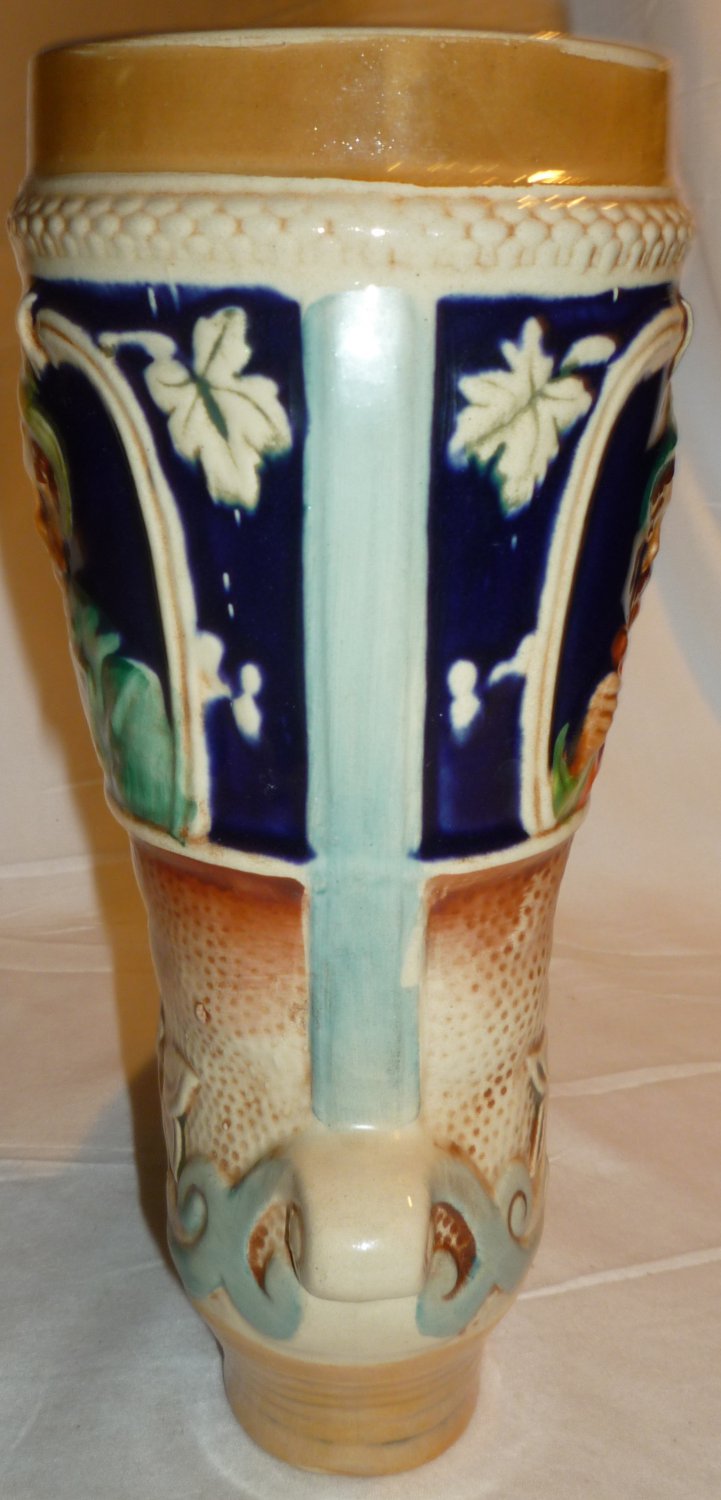 VINTAGE CERAMIC GERZ HANDGEMALT BOOT BEER STEIN W. GERMANY
