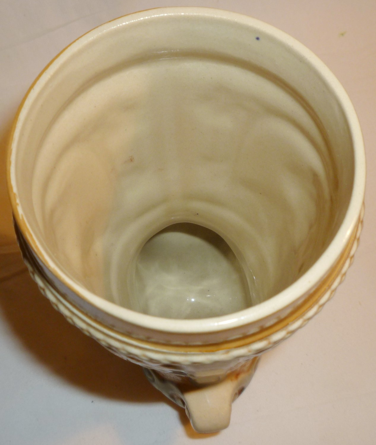 VINTAGE CERAMIC GERZ HANDGEMALT BOOT BEER STEIN W. GERMANY