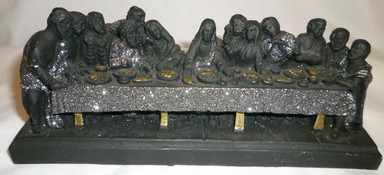 BLACK LAVA COAL RESIN CHRISTIANITY LAST SUPPER