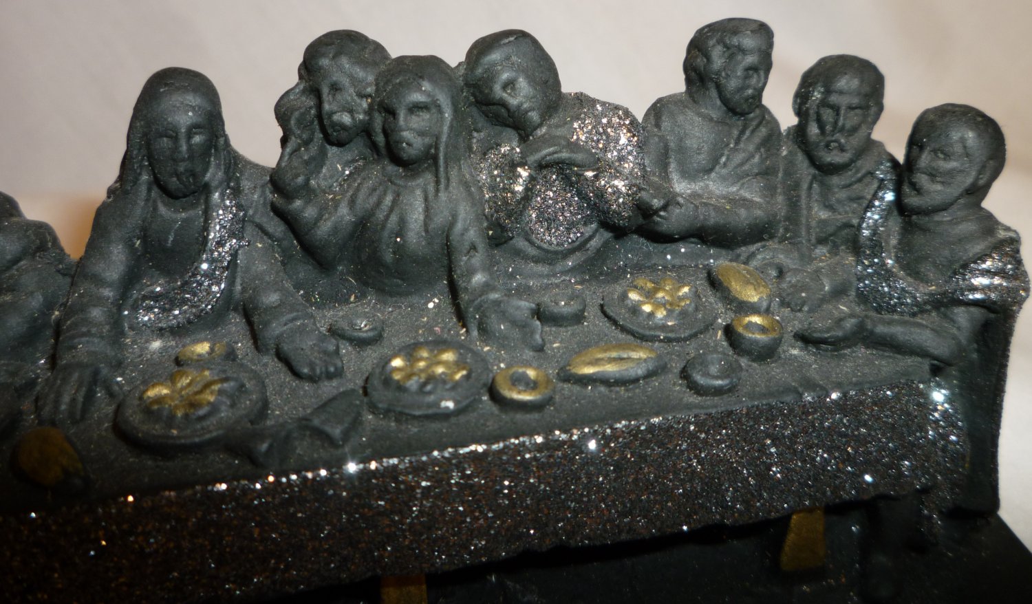 BLACK LAVA COAL RESIN CHRISTIANITY LAST SUPPER