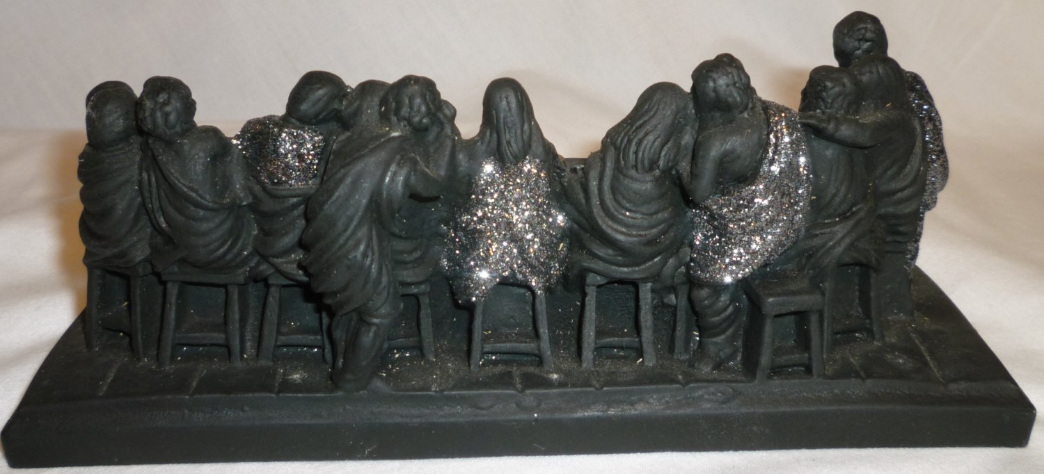 BLACK LAVA COAL RESIN CHRISTIANITY LAST SUPPER