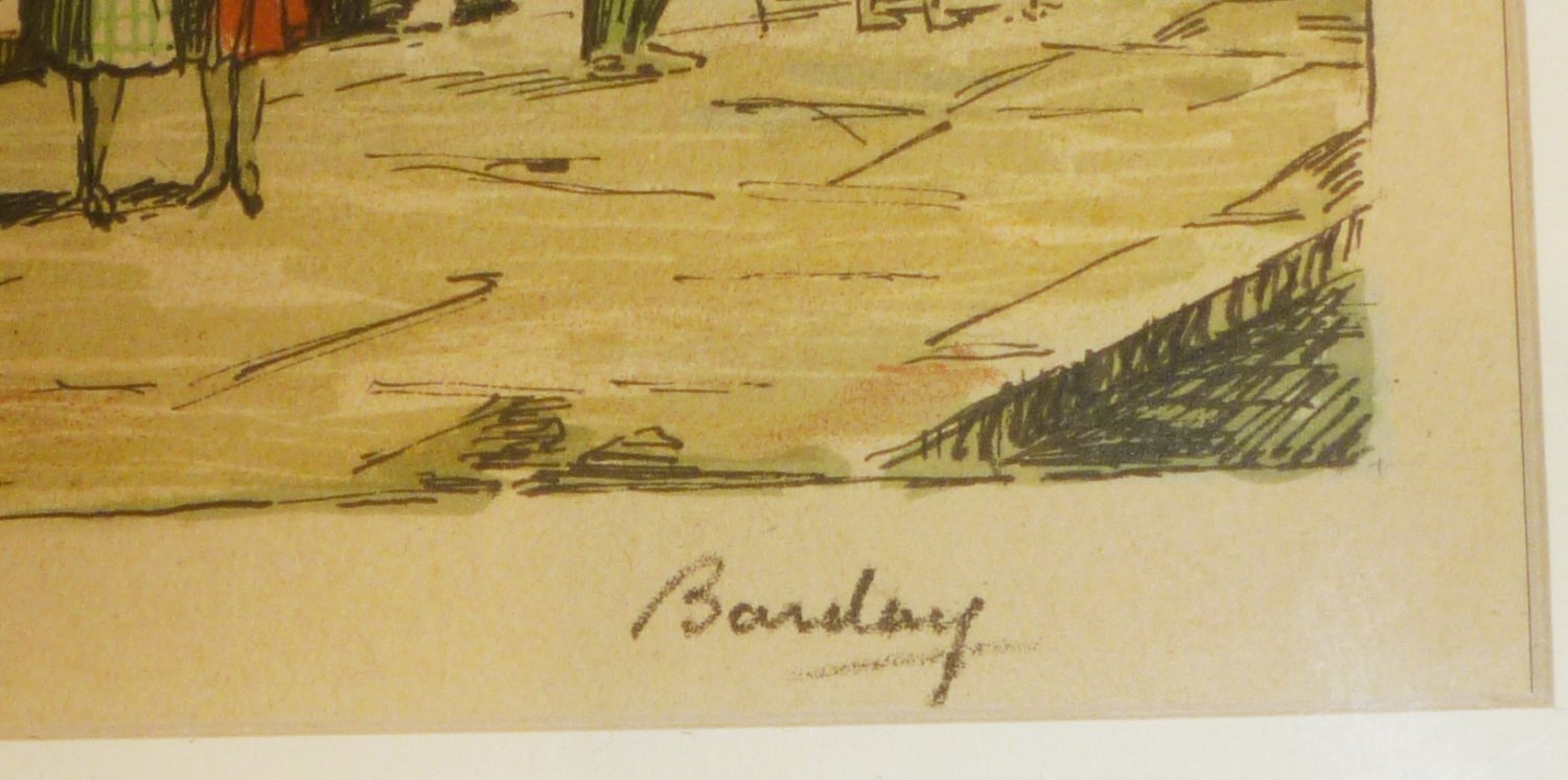 VINTAGE PRINT BY BARDAY PARIS DE QUAI CONTI ET LE PONT-NENF FRAMED