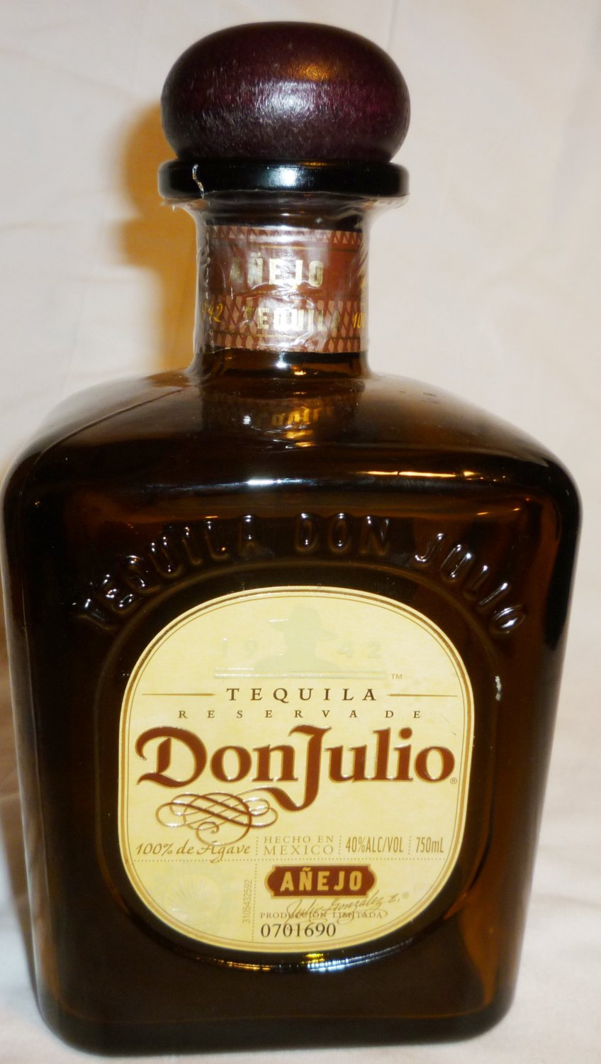 DON JULIO SMOKED GLASS TEQUILA BOTTLE
