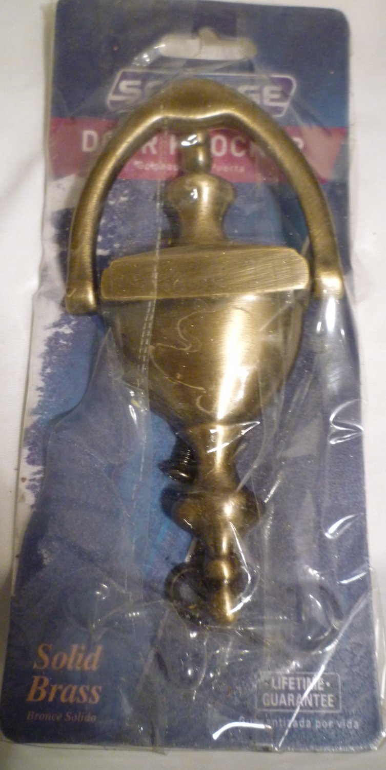 SCHLAGE SOLID BRASS DOOR KNOCKER 'ANTIQUE BRASS'
