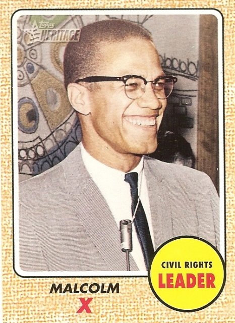 Malcom X - Civil Rights Leader 2009 Topps Heritage Card # 52