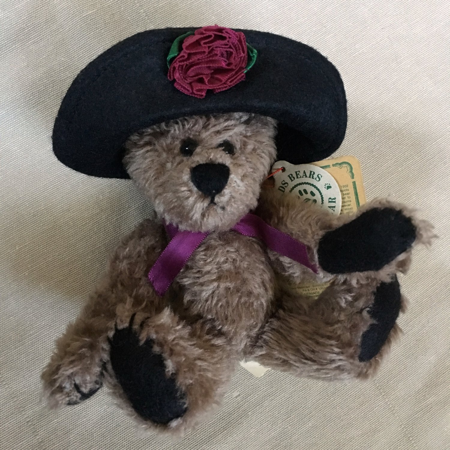 Vtg Boyds Bear Jointed Cottagecore Teddy with Felt Hat Collectible ...