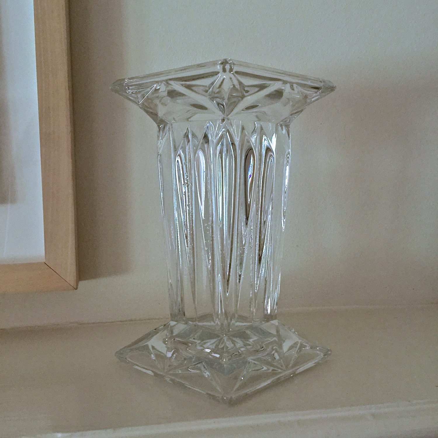 Architectural Lead Crystal Vase Prism Column Decor Vintage Partylite ...