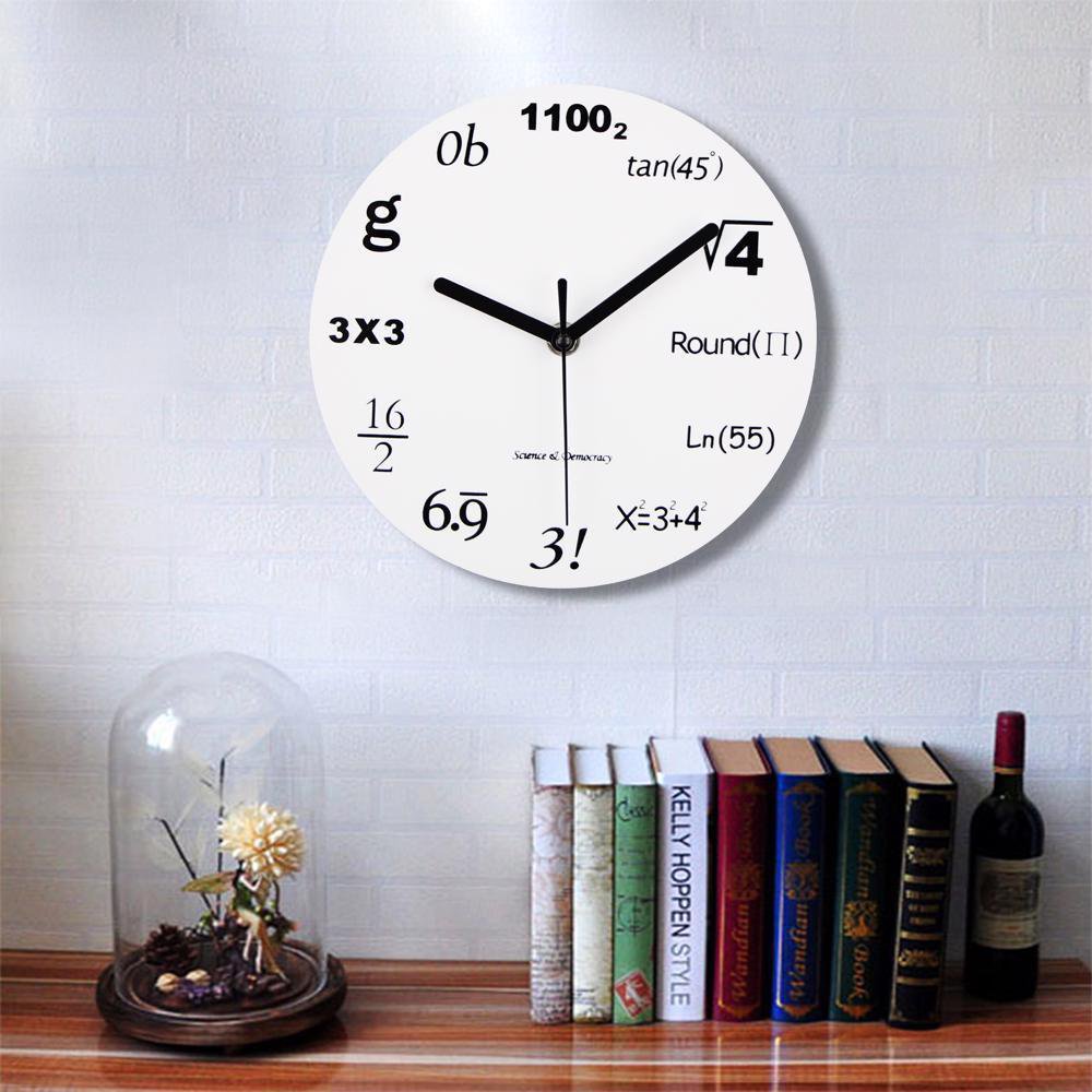 Innovative Wall Clock Modern Design Mathematic Maths Equation Wall ...