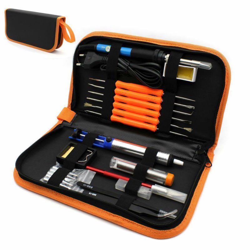 Rework Electric Solder Soldering Iron Tool Kit Adjustable Temperature ...