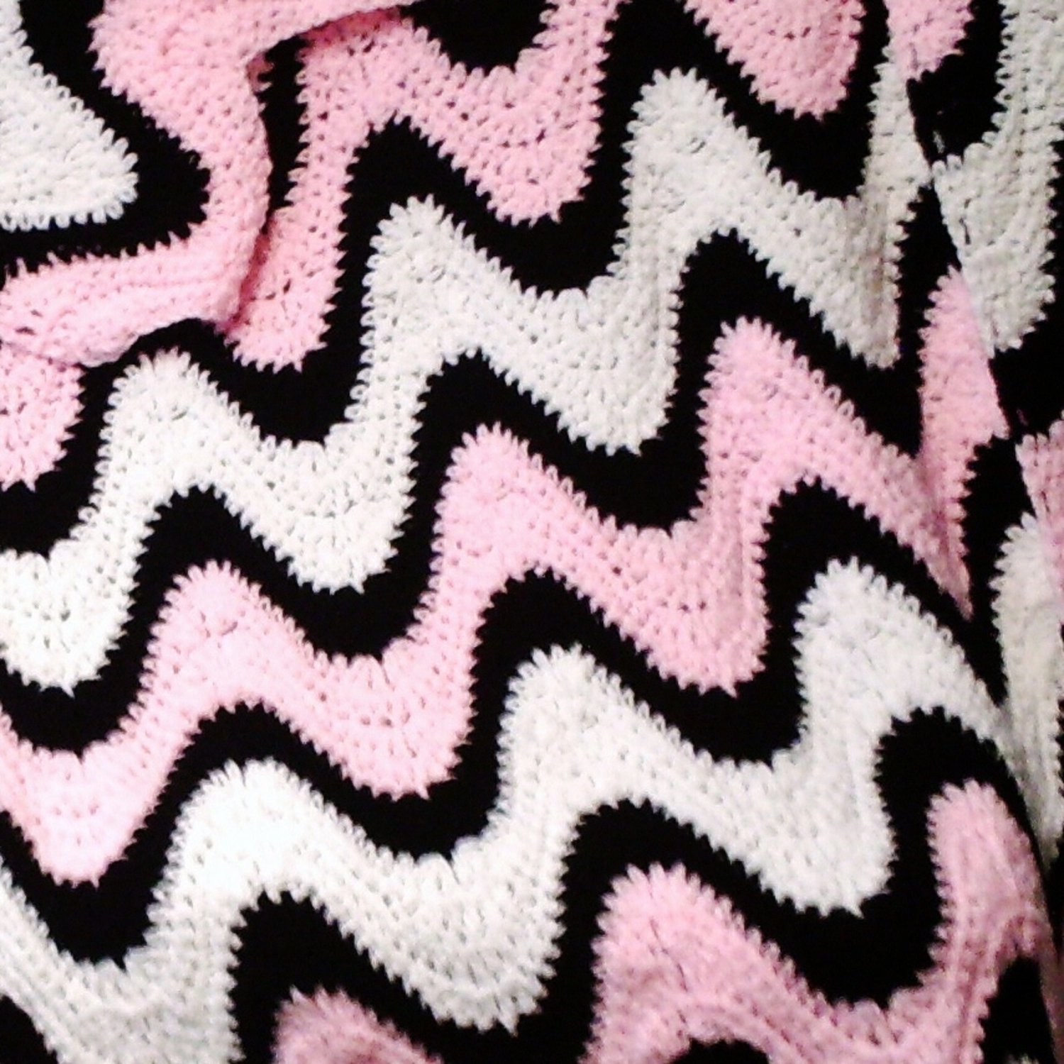 Three (3) Exaggerated Ripple Afghan Crochet Patterns #001e