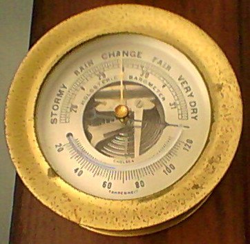CHELSEA BRASS BAROMETER THERMO