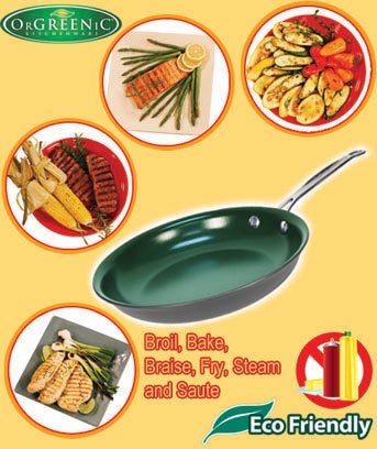 OrGREENiC™ Ceramic Green Nonstick Fry Pan 982045-7PN2
