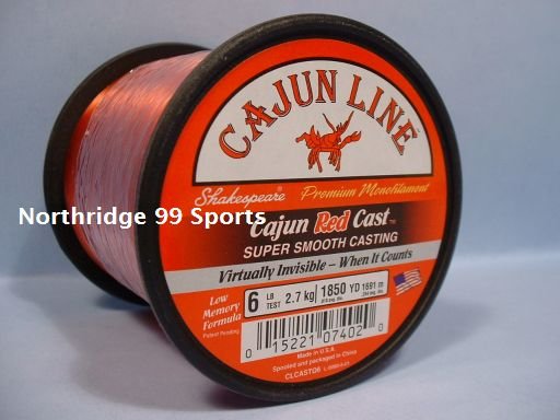 Cajun Red Lightnin Red Cast 6# 1850 yds Fishing Line