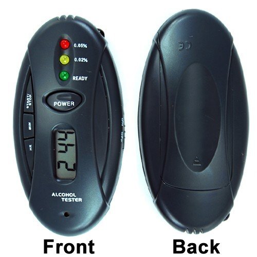E-Pack BREATHALYZER KEYCHAIN - FLASHLIGHT + STOPWATCH