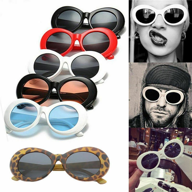 Unisex Sunglasses Rapper Oval Shades Grunge Glasses UV400