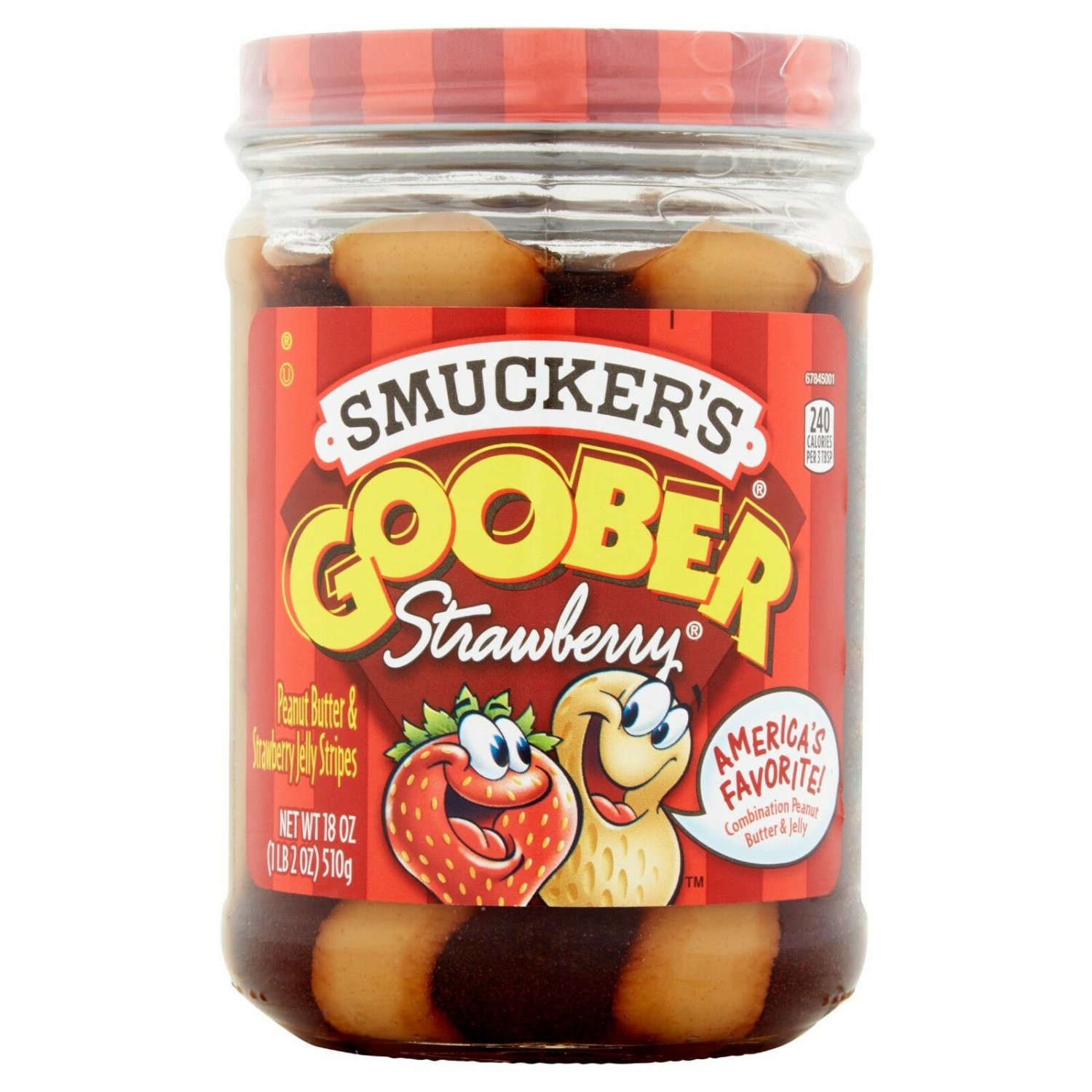 SMUCKERS STRAWBERRY STRIPES GOOBER PEANUT BUTTER&JELLY 18OZ FREE ...