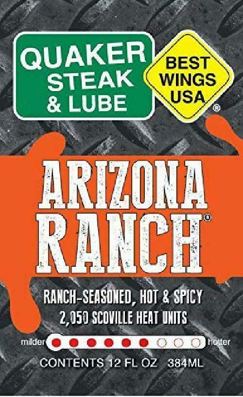 Quaker Steak and Lube Arizona Ranch Wing Sauce 2 PACK - 2X 12oz Pro size