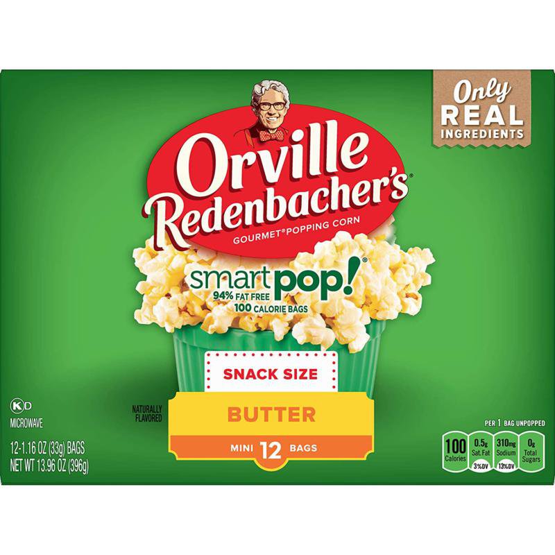 72 Orville Redenbacher’s SmartPop Butter Microwave Popcorn Bags,6 x12 ...
