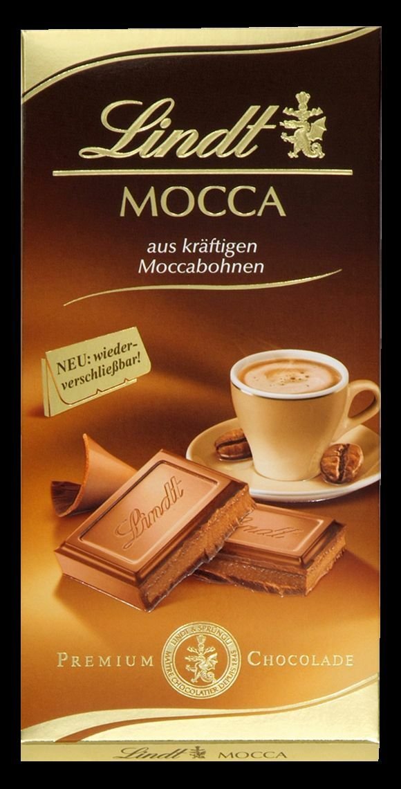 3 x100g Lindt Mocca Filled Chocolate with exquisite coffee-mocha beans ...