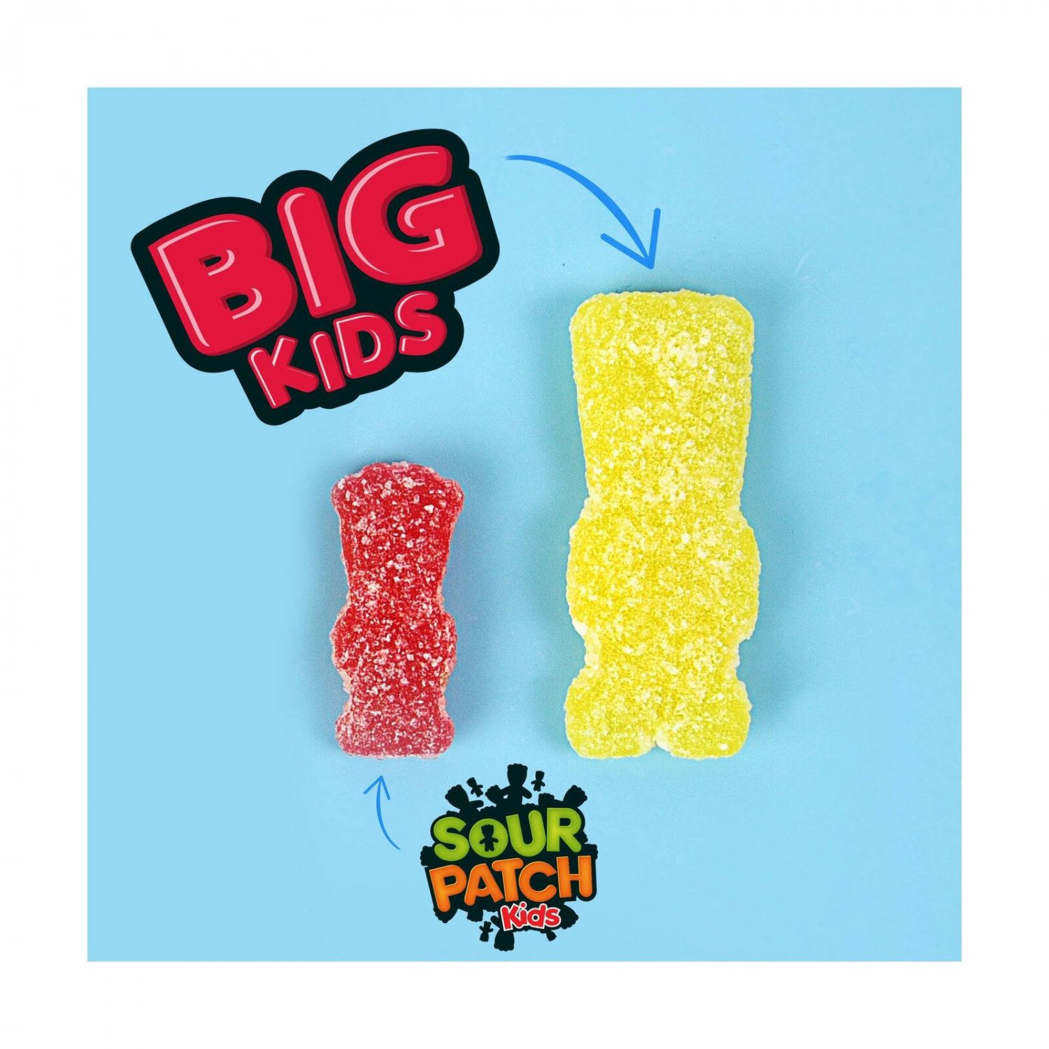 SOUR PATCH KIDS Big Soft & Chewy Candy, Family Size, 4 - 1.7 lb Bags