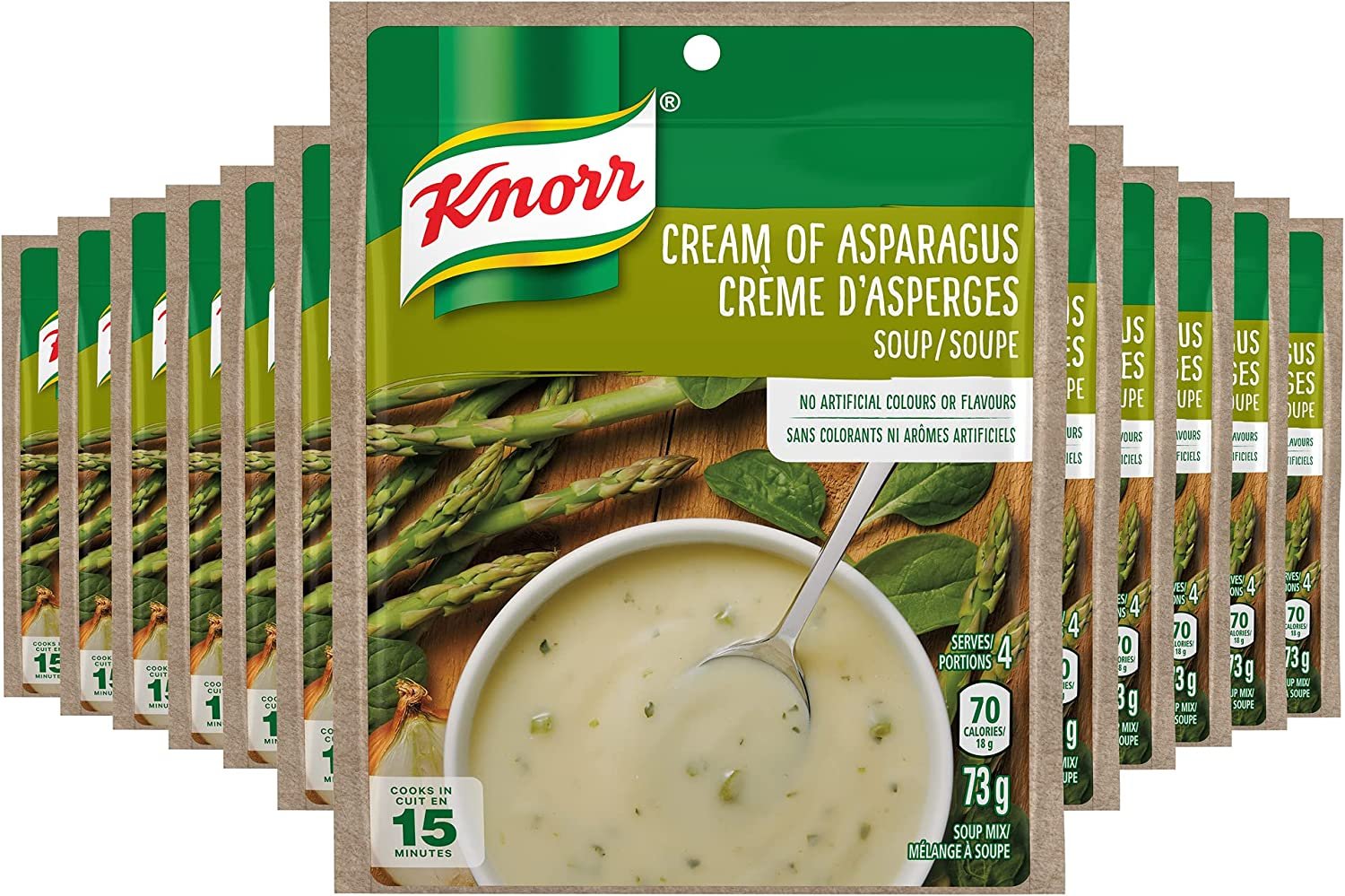 12 Pack Knorr Cream Of Asparagus Soup Mix 73g Each From Canada