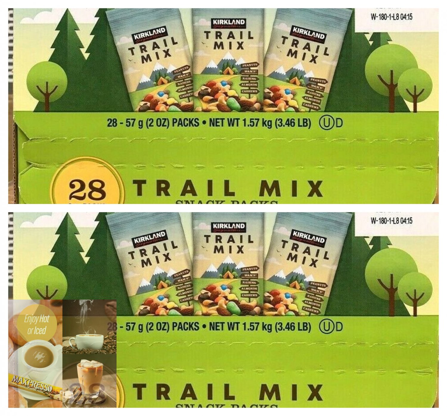 Kirkland Signature Trail Mix Snack Packs 28 Ct 56 Oz Each Pack 2 Count Cp