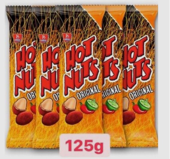 Barcel Mexican HOT NUTS ORIGINAL 5 bags of 125 gr