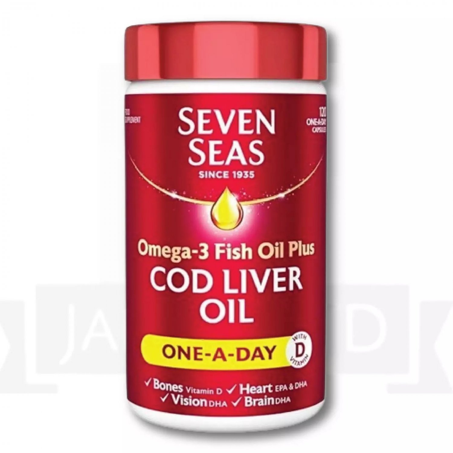 Seven-Seas Pure Cod Liver Oil (120) Capsules No1 Uk-azus