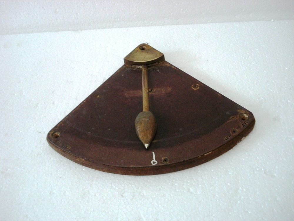 ANTIQUE Marine Clinometer - BRASS - SHIP'S 100% ORIGINAL (FF)