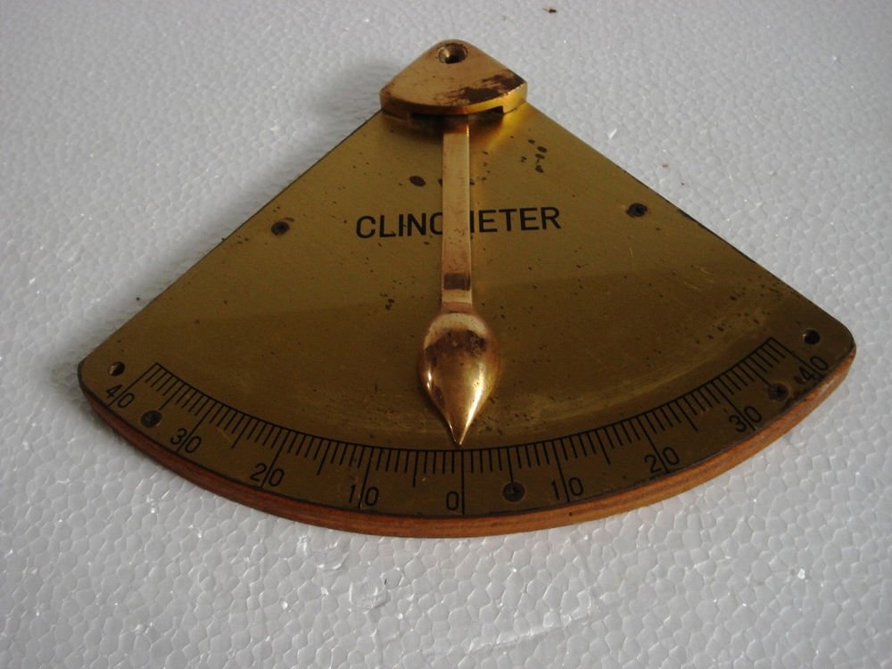 ANTIQUE Marine Clinometer - BRASS - SHIP'S 100% ORIGINAL (CCC)
