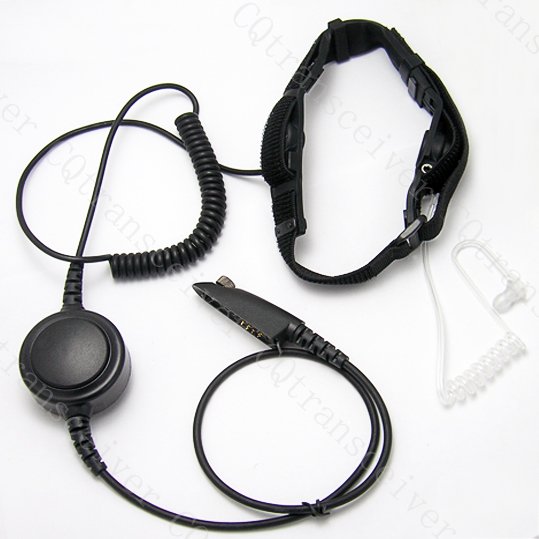 Dual Sensor Tactical Security Throat mic headset for Motorola radio ...