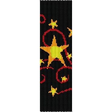 STARS - LOOM beading pattern for cuff bracelet