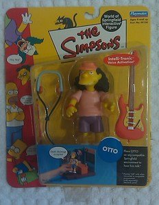 The Simpsons Otto Bus Driver action figure MOC Series 3 Playmates 2000 ...