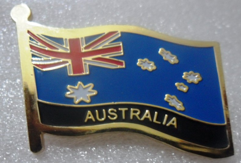 AUSTRALIA Metal Brass Alloy Lapel Pin Country Flag Logo Soft Enamel ...