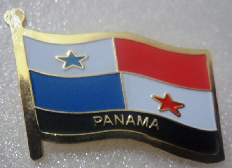 PANAMA Metal Brass Alloy Lapel Pin Country Flag Logo Soft Enamel Emblem ...