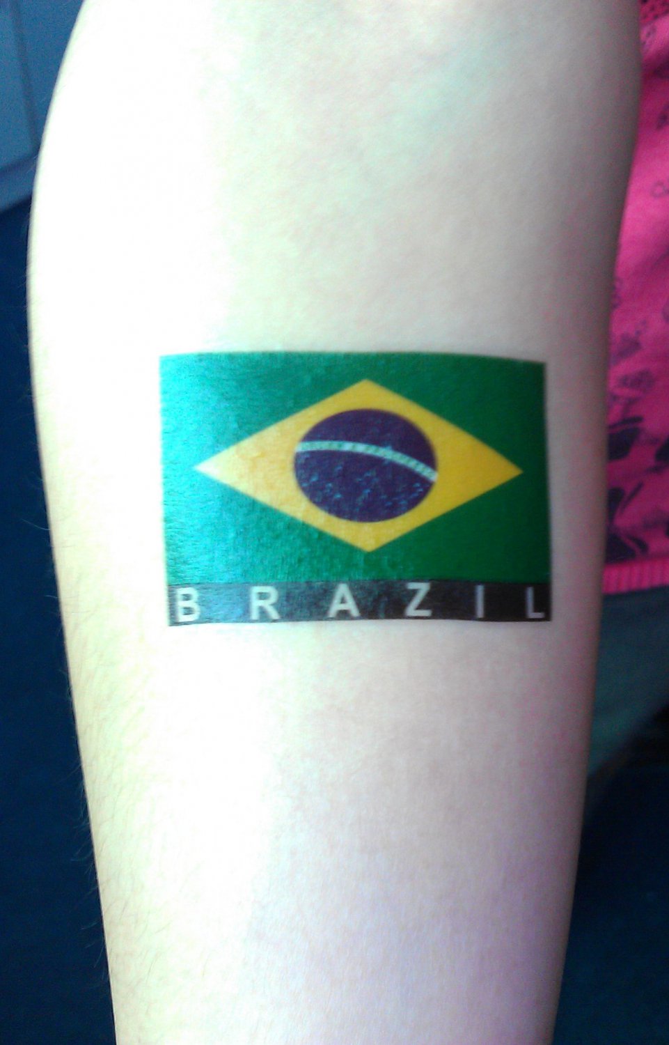 2 Temporary Skin Brazil Country Flag Tattoo Sticker Party Favors ...