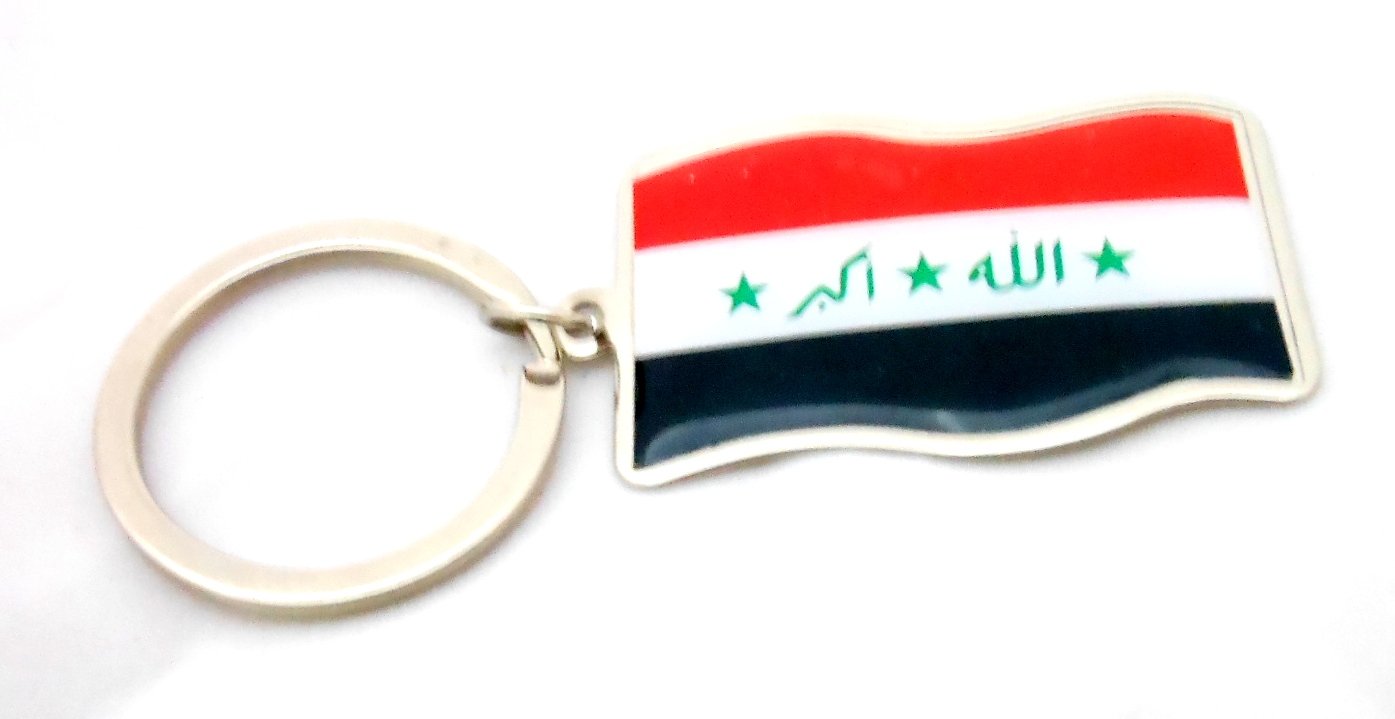 Unisex Iraq Flag keychain Souvenir Iraqi Key Chain