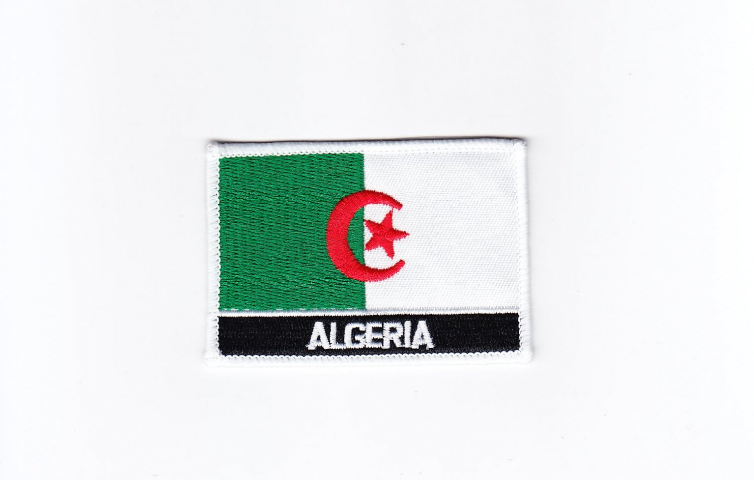 Algeria Multicolor Country Flag Logo Embroidered Iron On Backing Heat Seal Patch