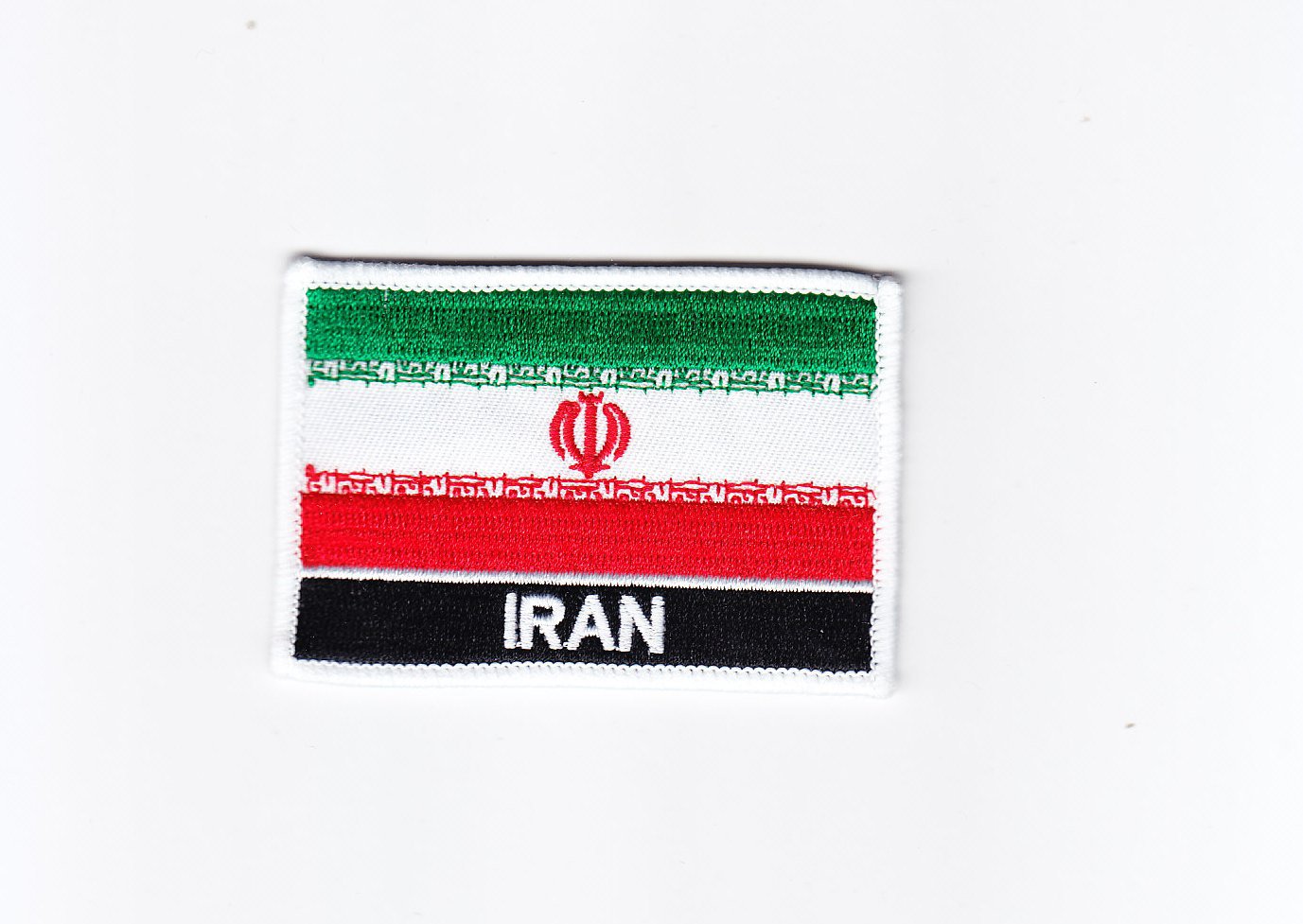 Iran MultiColor Country Flag Logo Embroidered Iron On Backing Heat Seal Patch