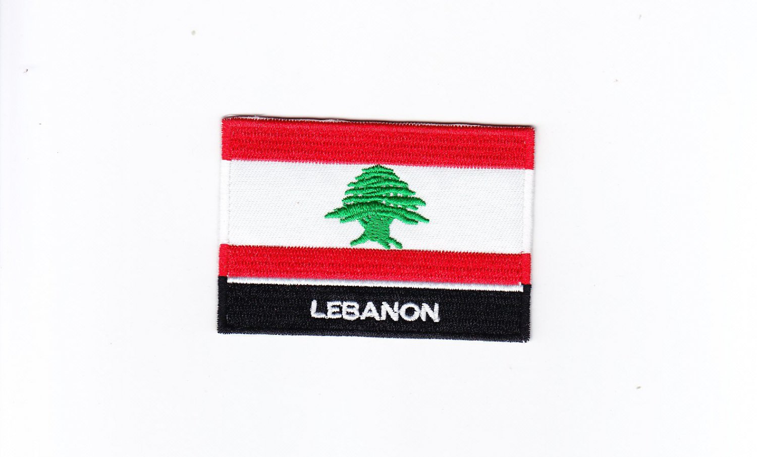 Lebanon MultiColor Country Flag Logo Embroidered Iron On Backing Heat Seal Patch