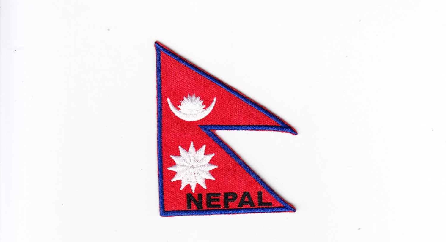 Nepal MultiColor Country Flag Logo Embroidered Iron On Backing Heat Seal Patch